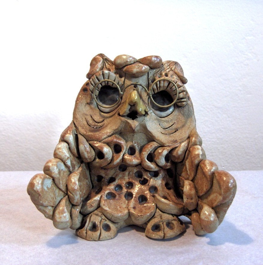 Max Hindt Big Eyed Owl Studio Art Pottery Figure / Sculpture | Etsy
