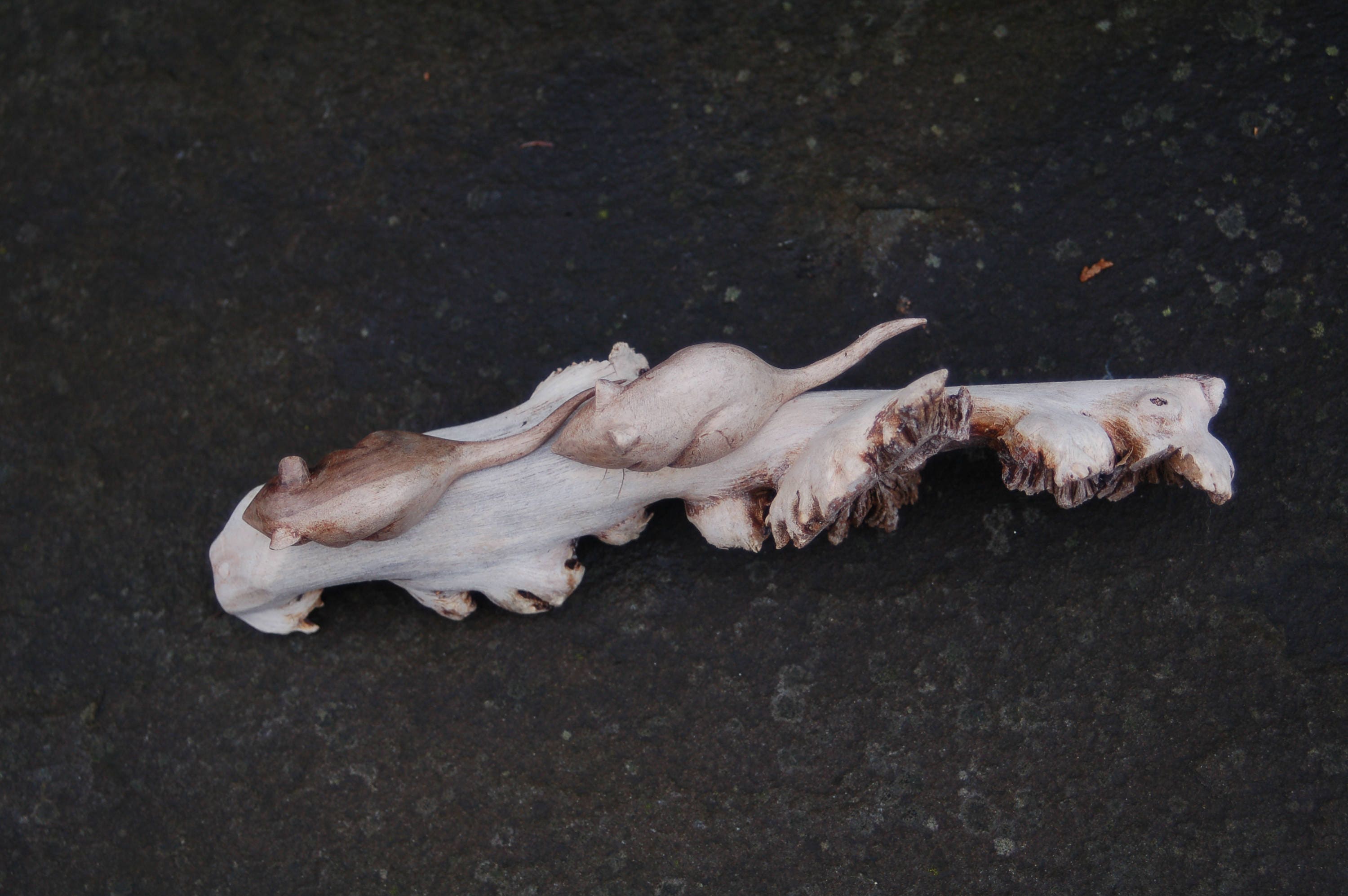 Carved Natural Parasite Wood Mice Carved Chinaberry Natural | Etsy