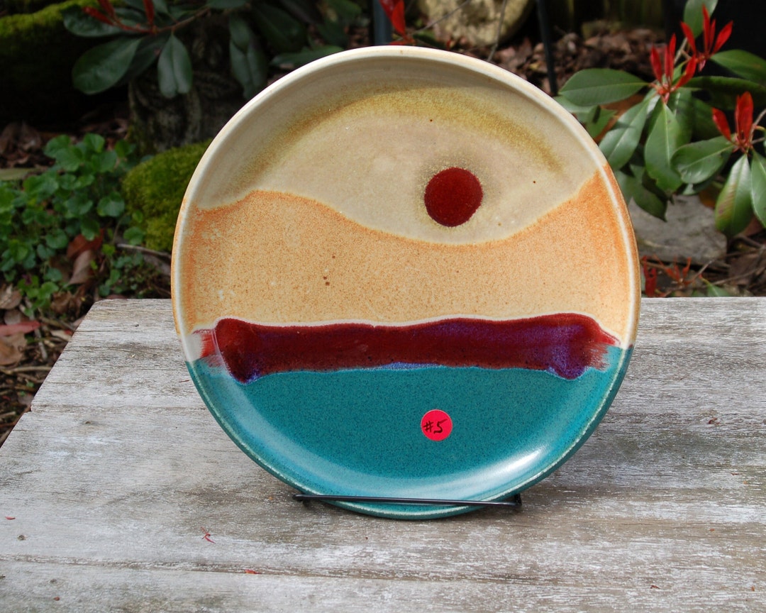 Walt Glass (1943-2016) Studio Art Pottery 11 3/8" Dinner Plate ~texas ...