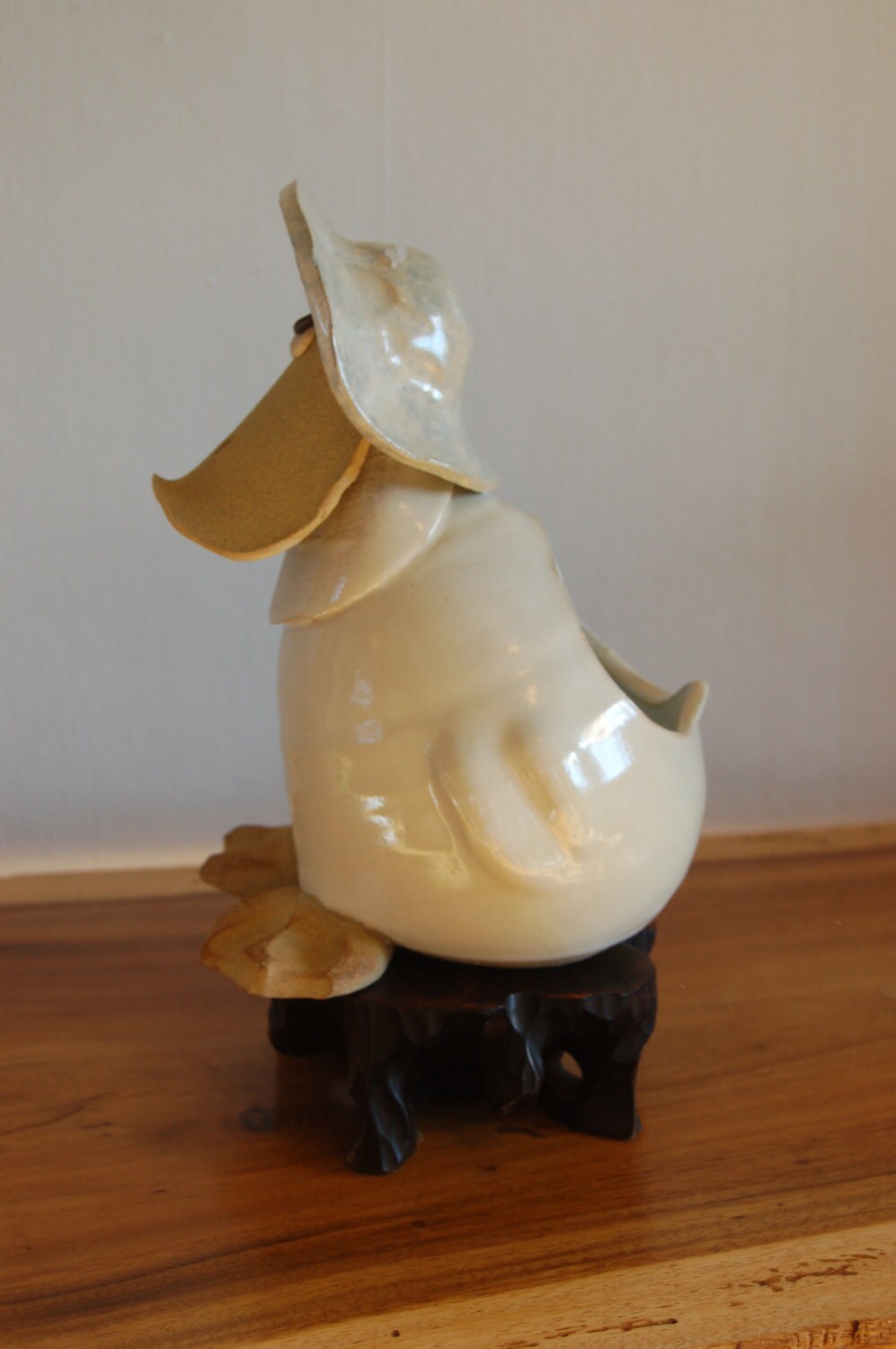 Whimsical, Bonnet Wearing, Anthropomorphism Platypus Art Pottery ...