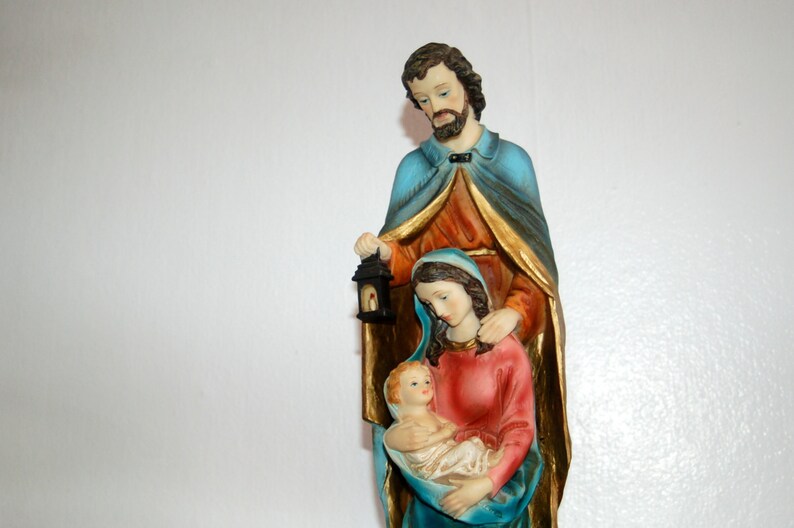 Santini Italy Style Holy Family Sculpture Mother Mary - Etsy
