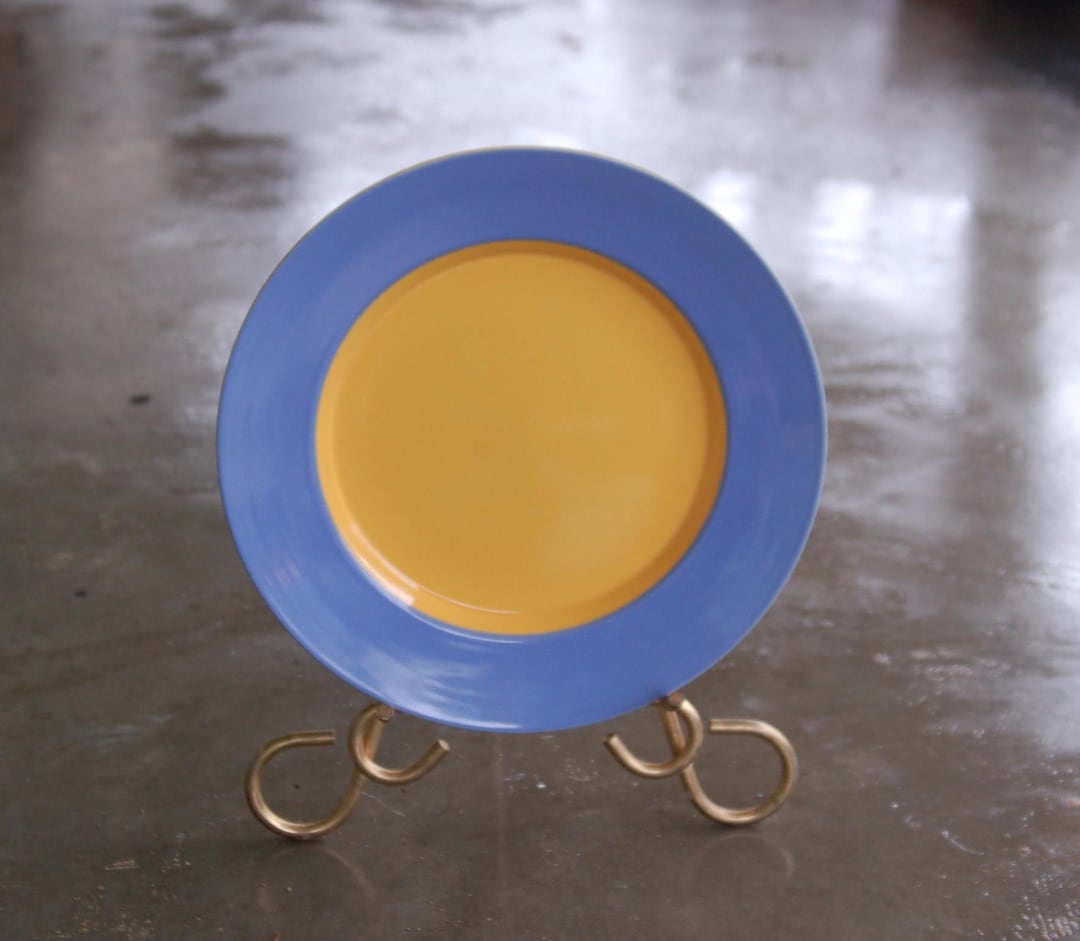 Vtg Lindt Stymeist 1980s Colorways Periwinkle Rim W Golden Yellow ...