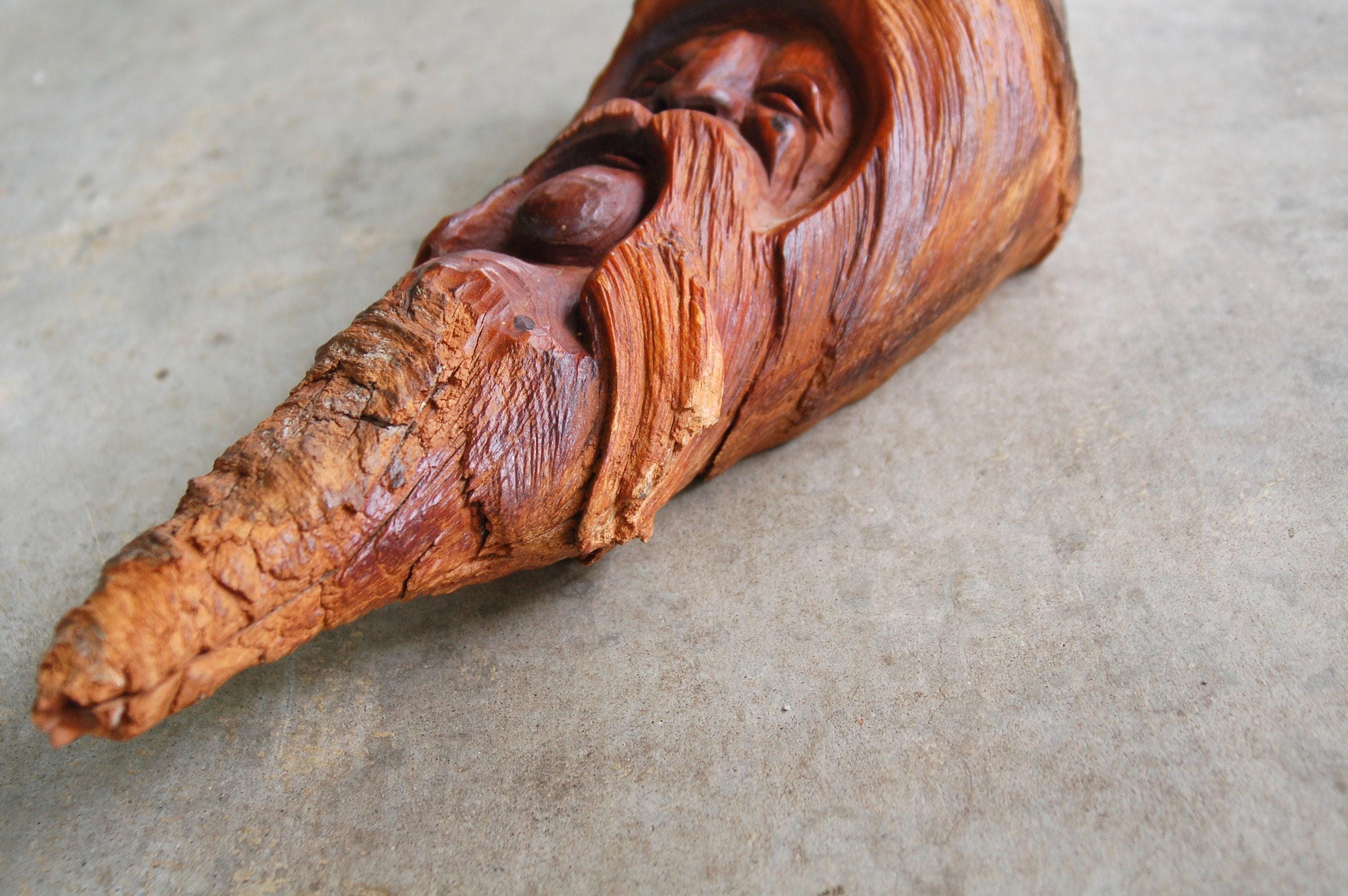 Large Wonderful Wells 17" * 7" * 5" Forest Tree Spirit Wizard Wood ...