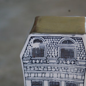 HTF Molly Hatch Anthropologie Rare Town, City, Village Tall Square ...