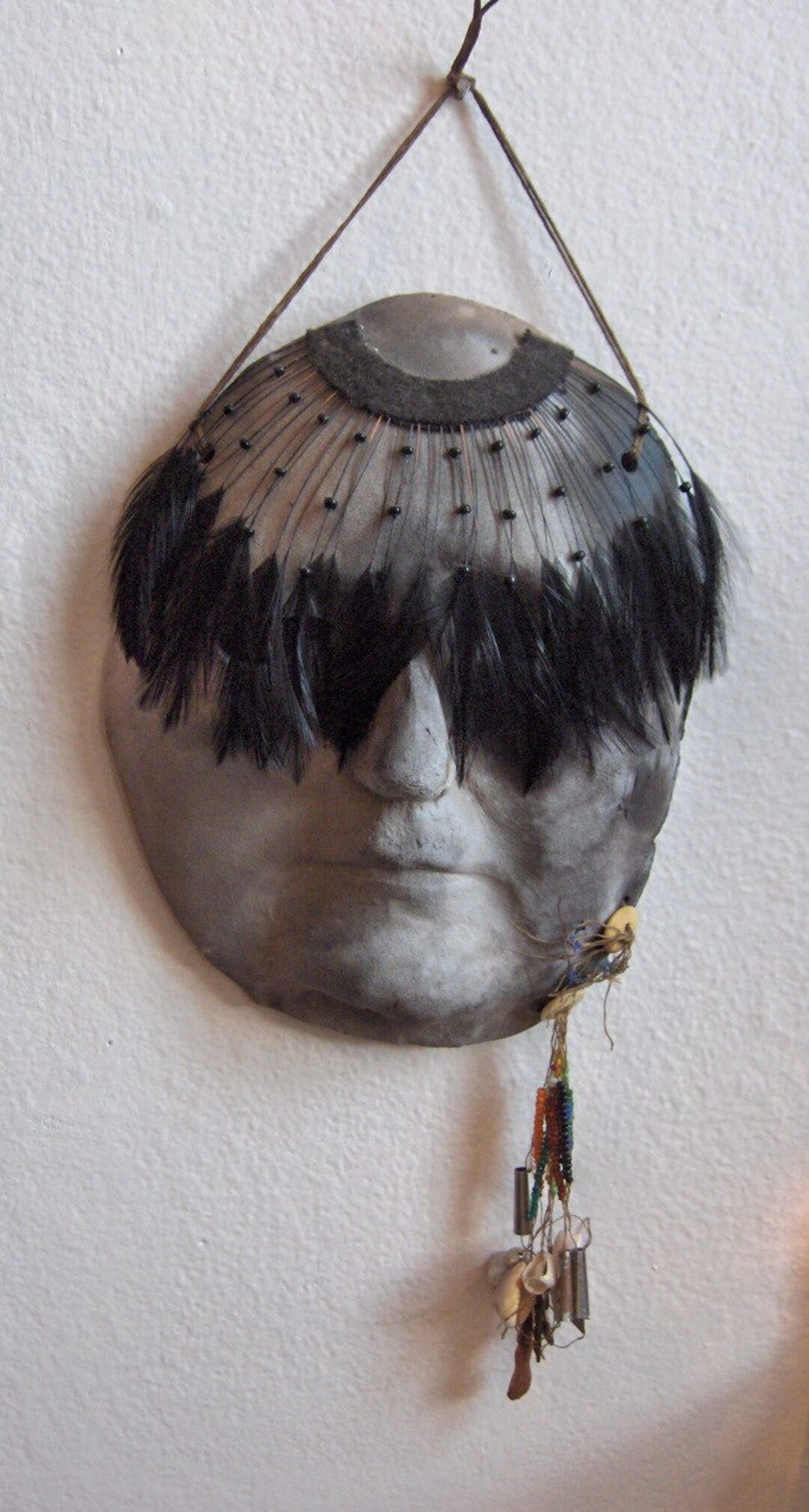 Crone, Primitive, Hand Built, Pit Fired, Native American Mask, Spirit ...