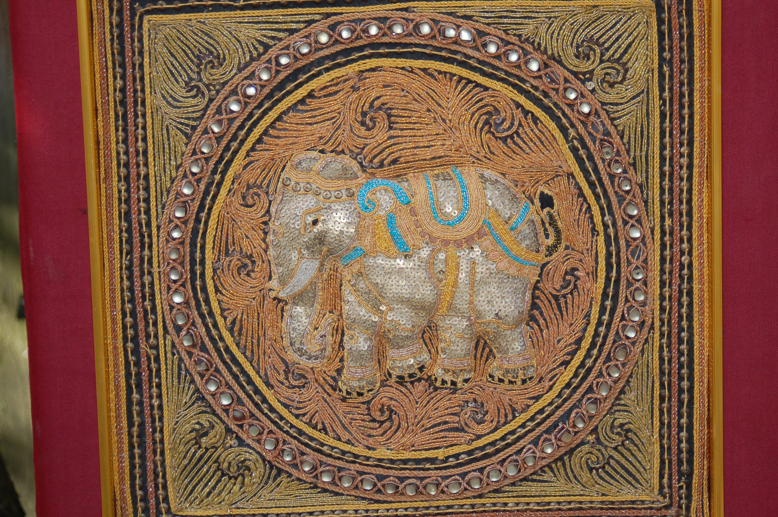 Burmese Kalaga Tapestry Artisan Elephant Embroidered Applique - Etsy Israel