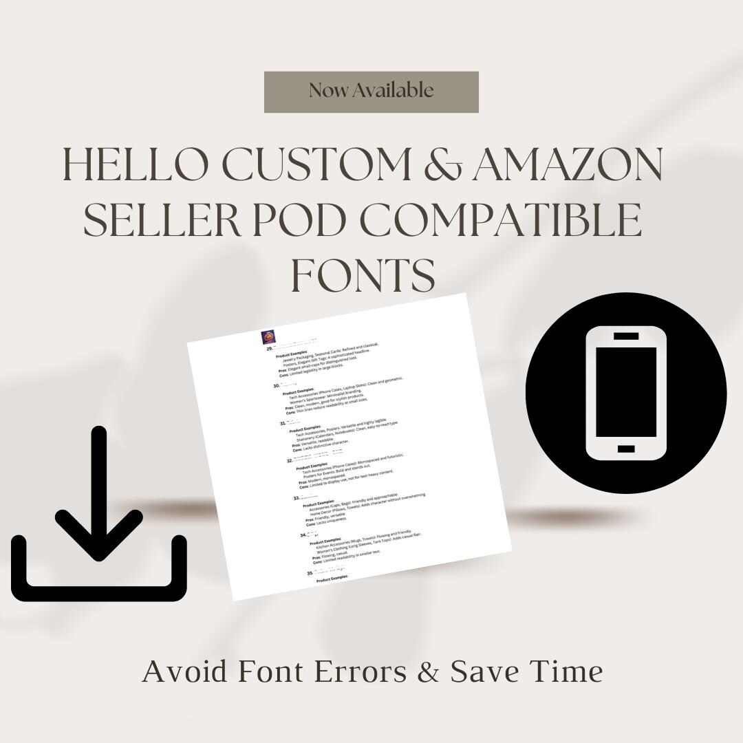 Amazon Seller & Hello Custom Font POD Guide | Customization POD on ...