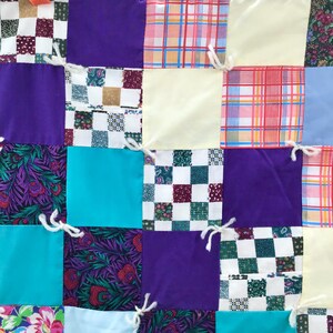 Vintage Handmade Patchwork Quilt Throw Lap Robe Wall Hanging ...