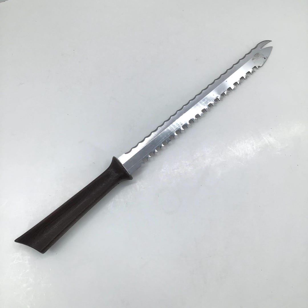 Vintage 1955 Quikut Double Sided Knife Stainless Serrated Roast Carving ...