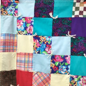 Vintage Handmade Patchwork Quilt Throw Lap Robe Wall Hanging ...