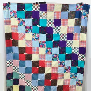 Vintage Handmade Patchwork Quilt Throw Lap Robe Wall Hanging ...
