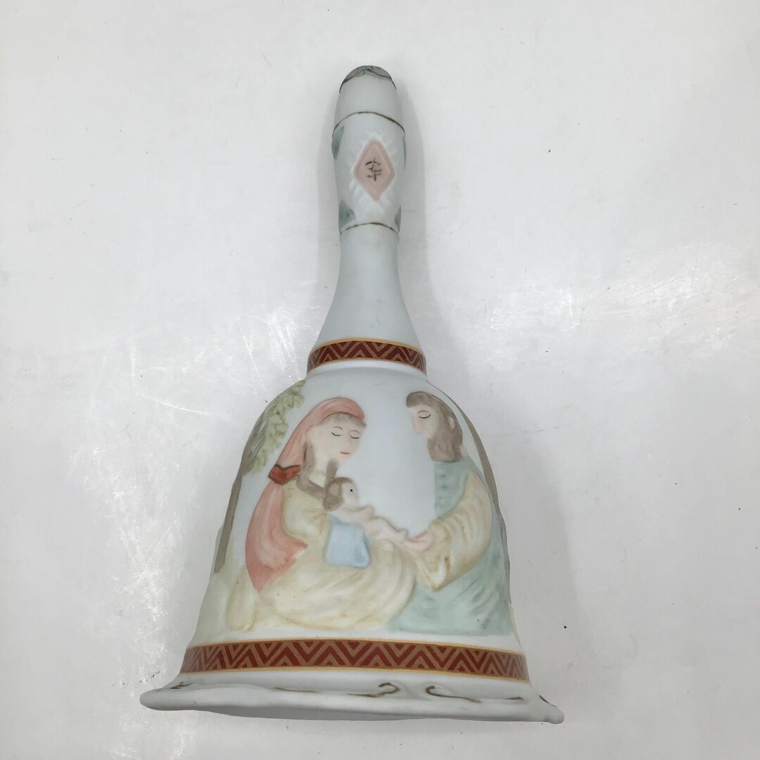 Vintage 1988 Lefton Porcelain Bell Christmas Decor Collectible Nativity ...