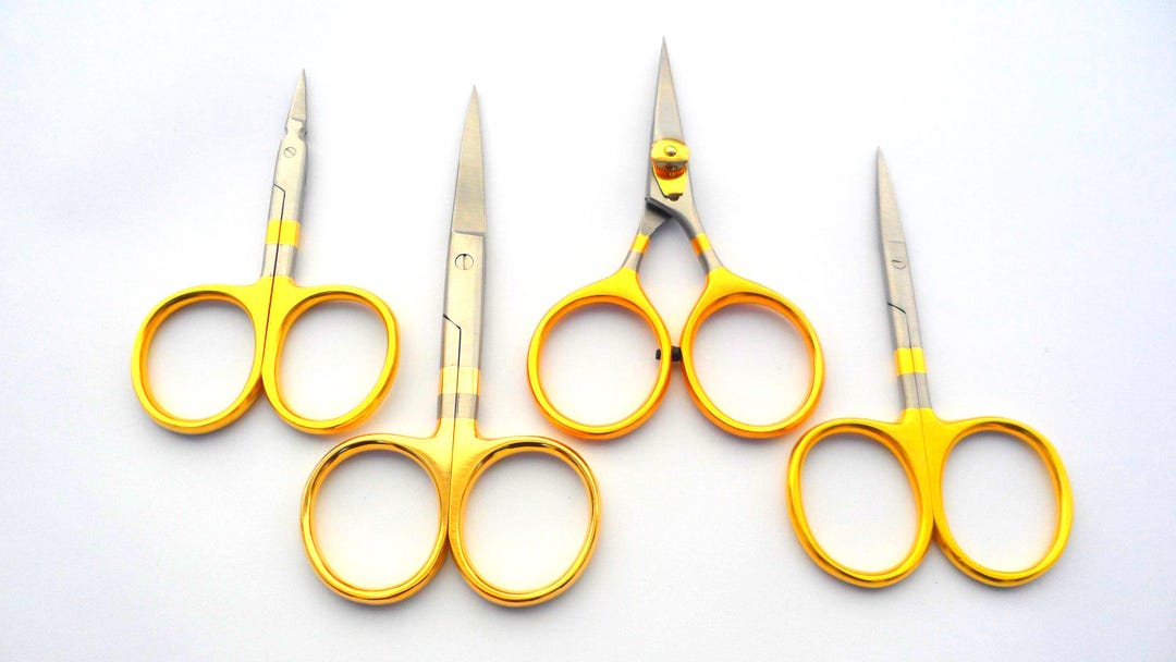 4x Fly Tying Scissors Set Razor Scissor 4" Hair Scissor 4.75" All ...