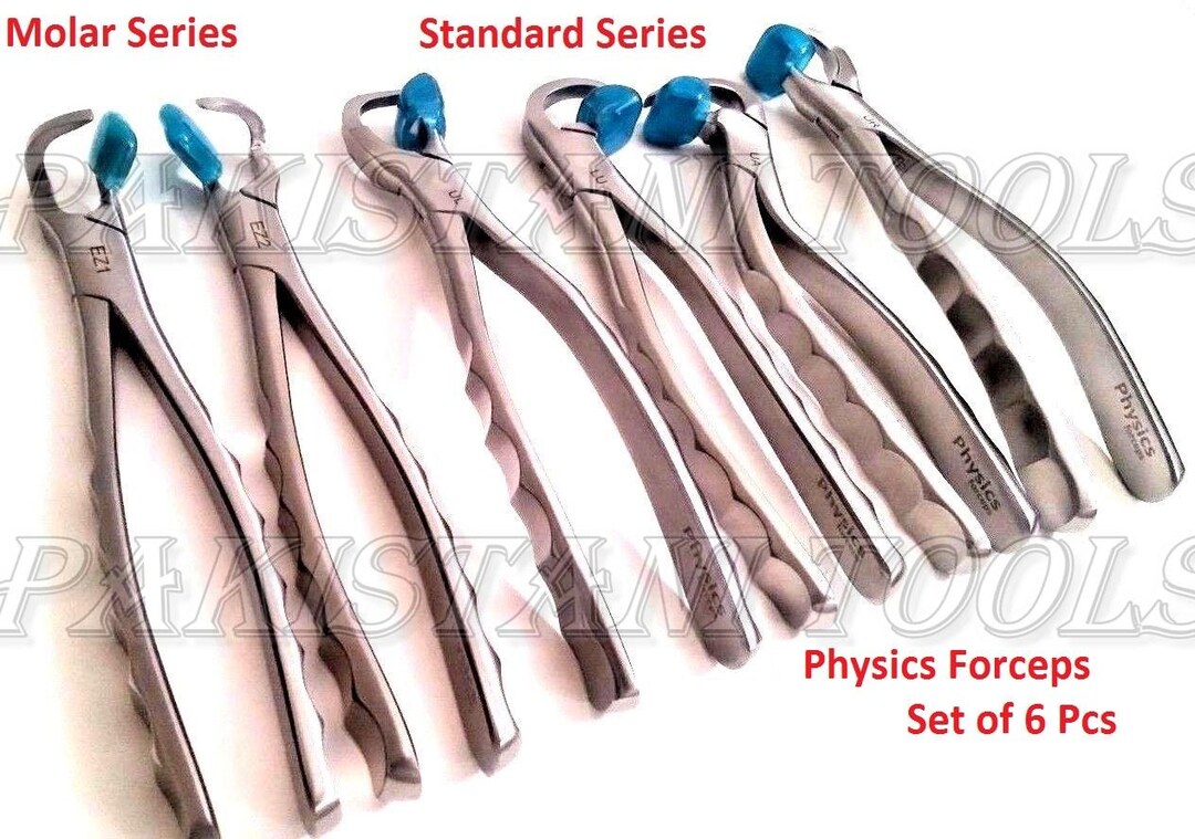 6x Dental Extracting Forceps Standard Series & Molar Series With Free ...