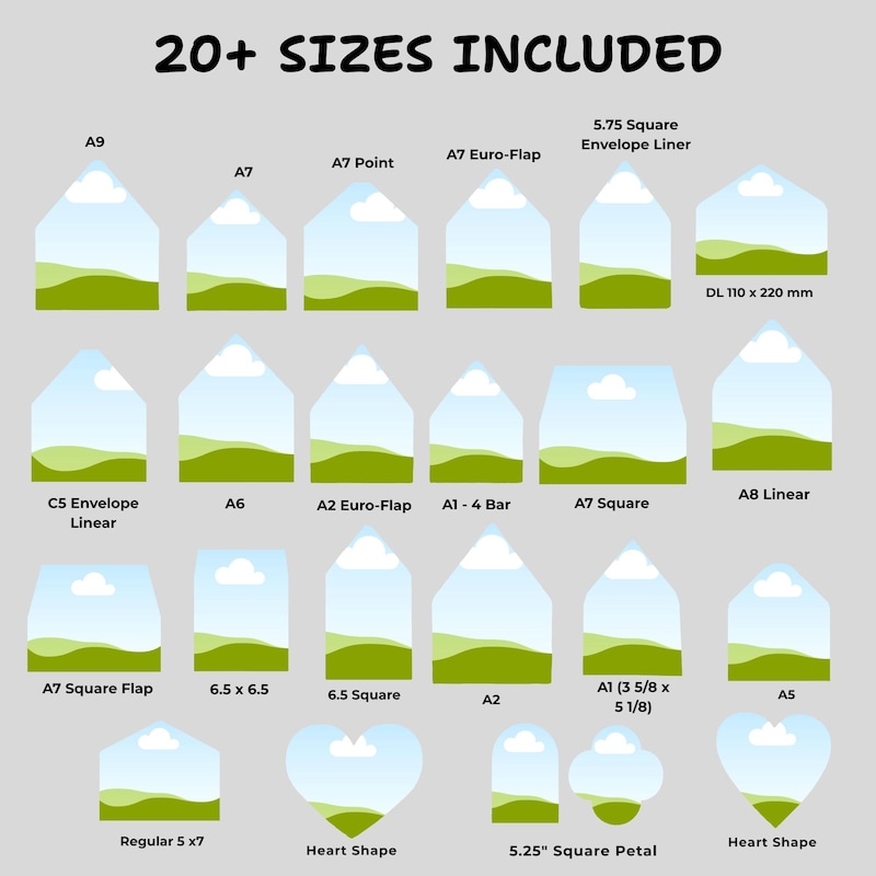 5x7 Liner Template - Etsy