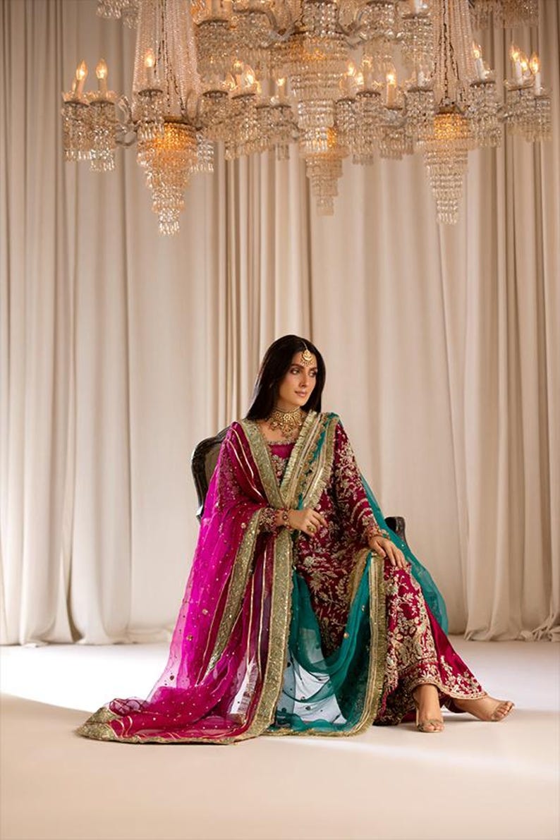 Red Lengha Sheesha Silk Lehenga Choli – Hand-embroidered Shirt ...