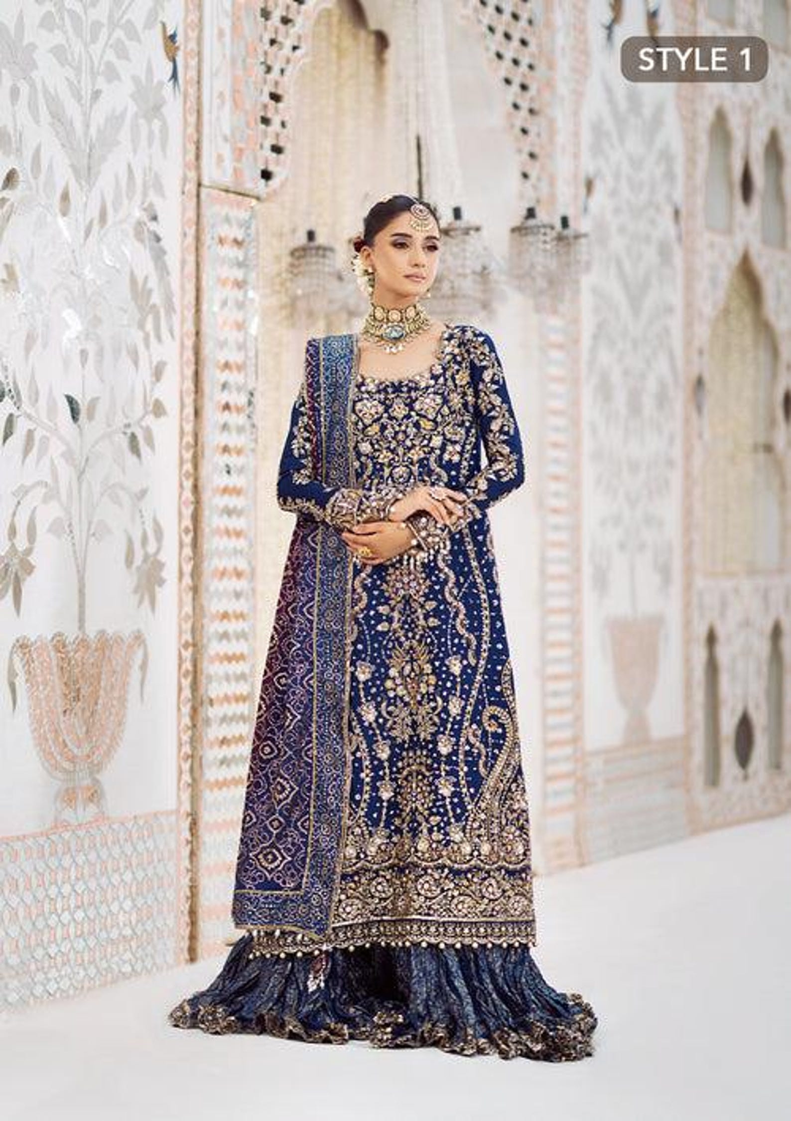 Navy Blue Lehenga Choli | Embroidered Wedding Formal Dress for Women ...