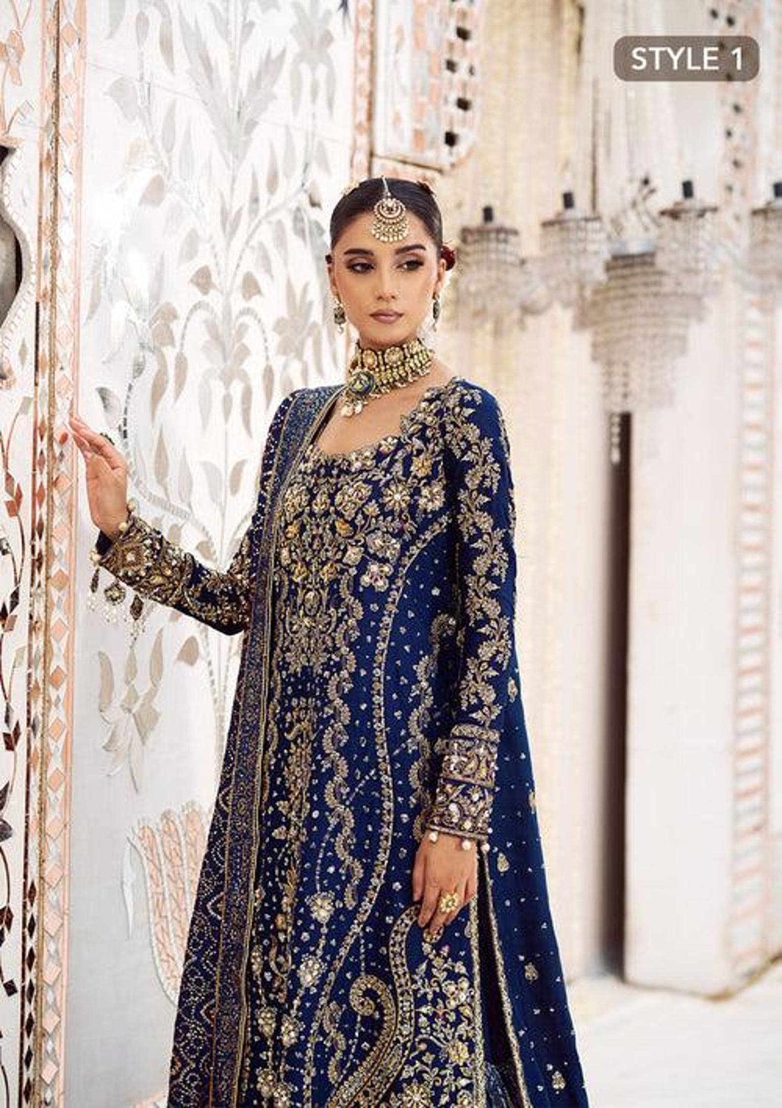 Navy Blue Lehenga Choli | Embroidered Wedding Formal Dress for Women ...
