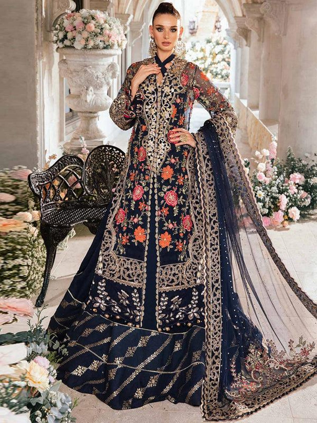 Sabyasachi Bridal Lengha, Hand-embellished and Blue Lehenga Set With ...