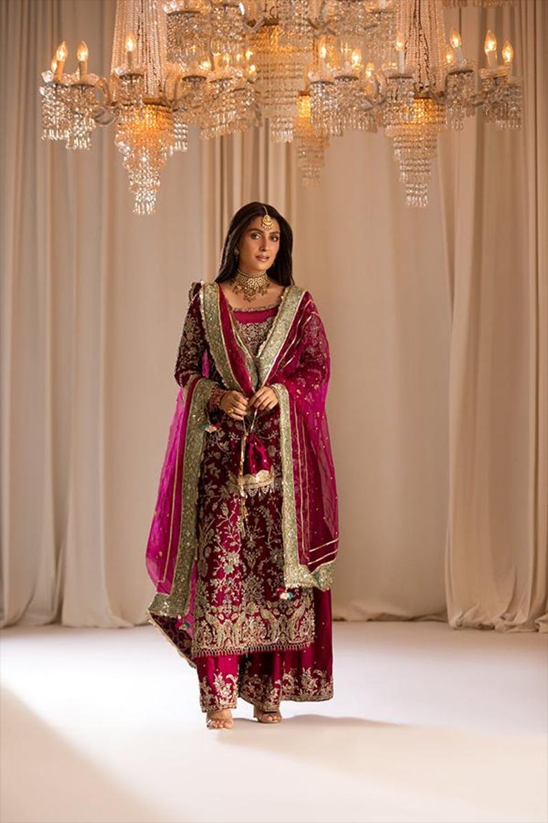 Red Lengha Sheesha Silk Lehenga Choli – Hand-embroidered Shirt ...