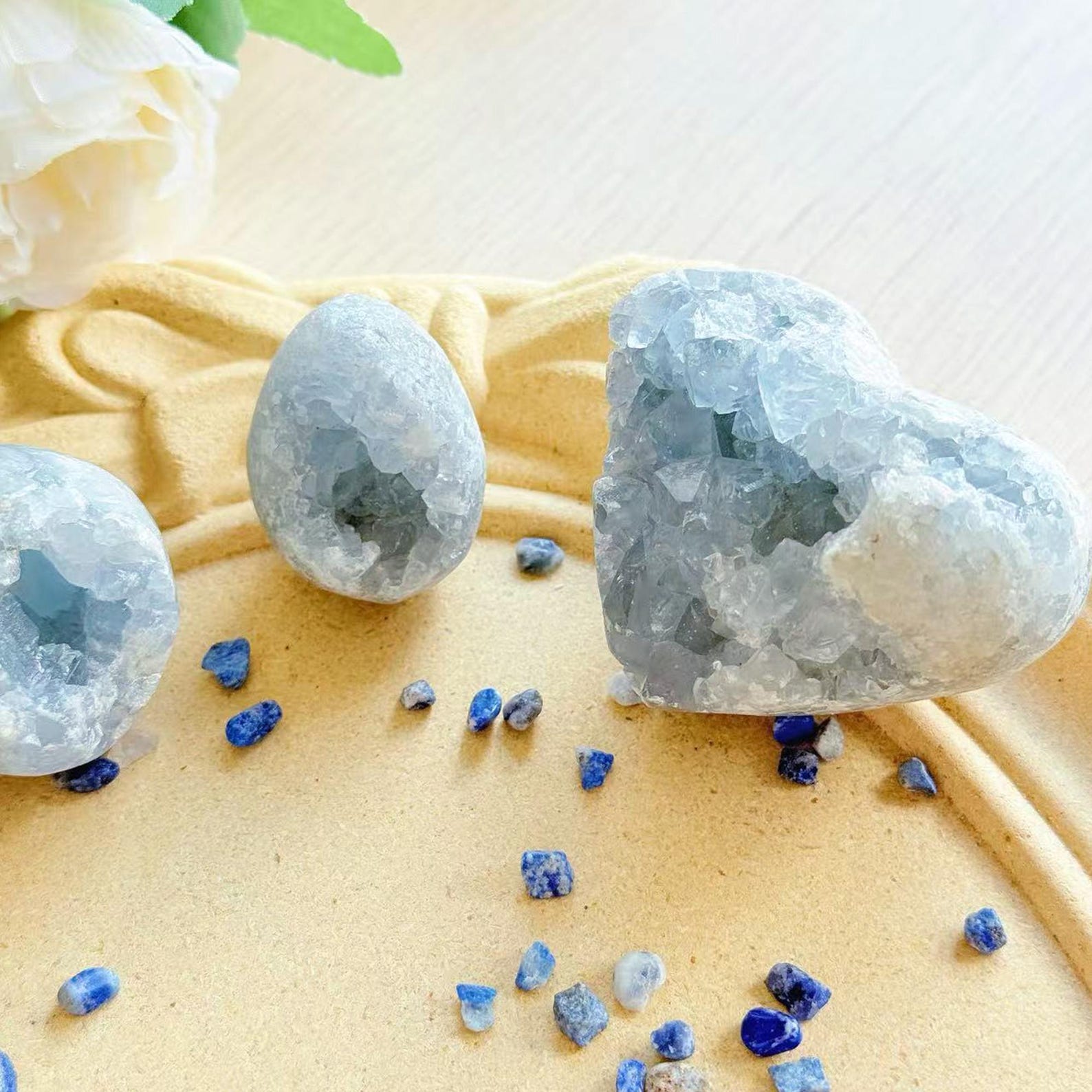 Natural Raw Blue Celestite, Celestite Crystal Cluster, Raw Celestite ...