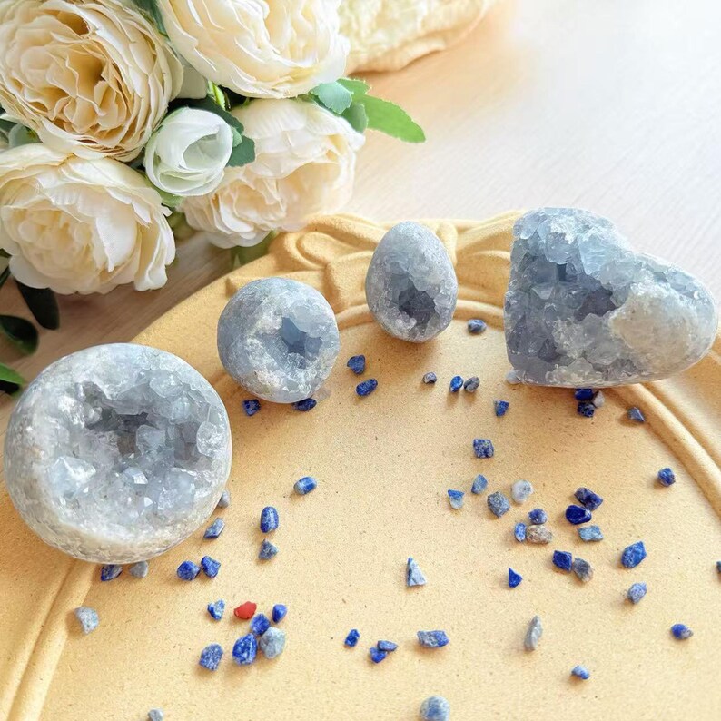 Natural Raw Blue Celestite, Celestite Crystal Cluster, Raw Celestite ...