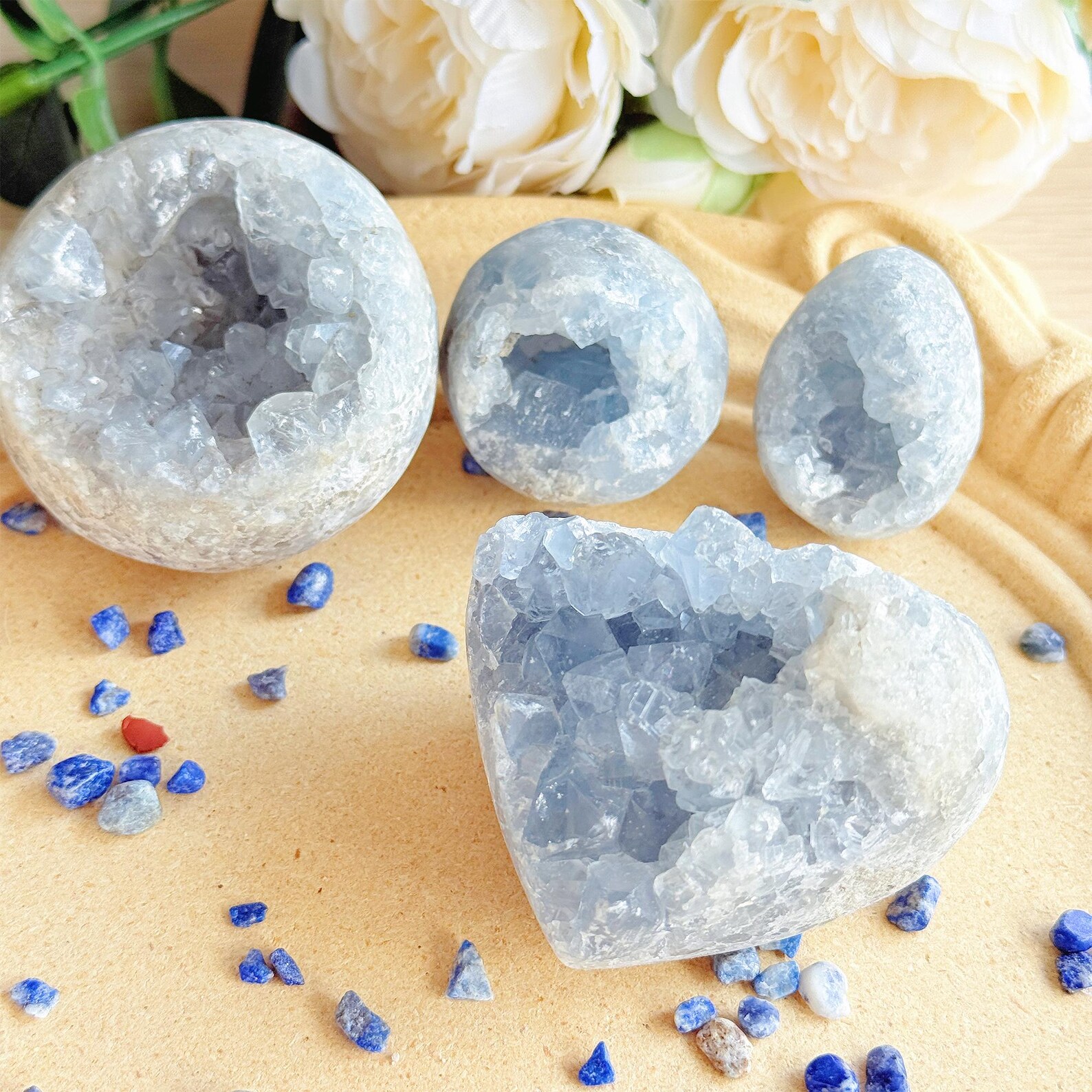 Natural Raw Blue Celestite, Celestite Crystal Cluster, Raw Celestite ...