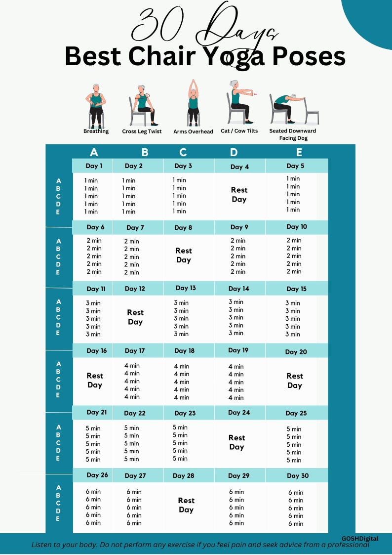 30 Chair Yoga Exercise in Our Guide for Seniors Wheelchair Users Home Balance Stability 30day ...