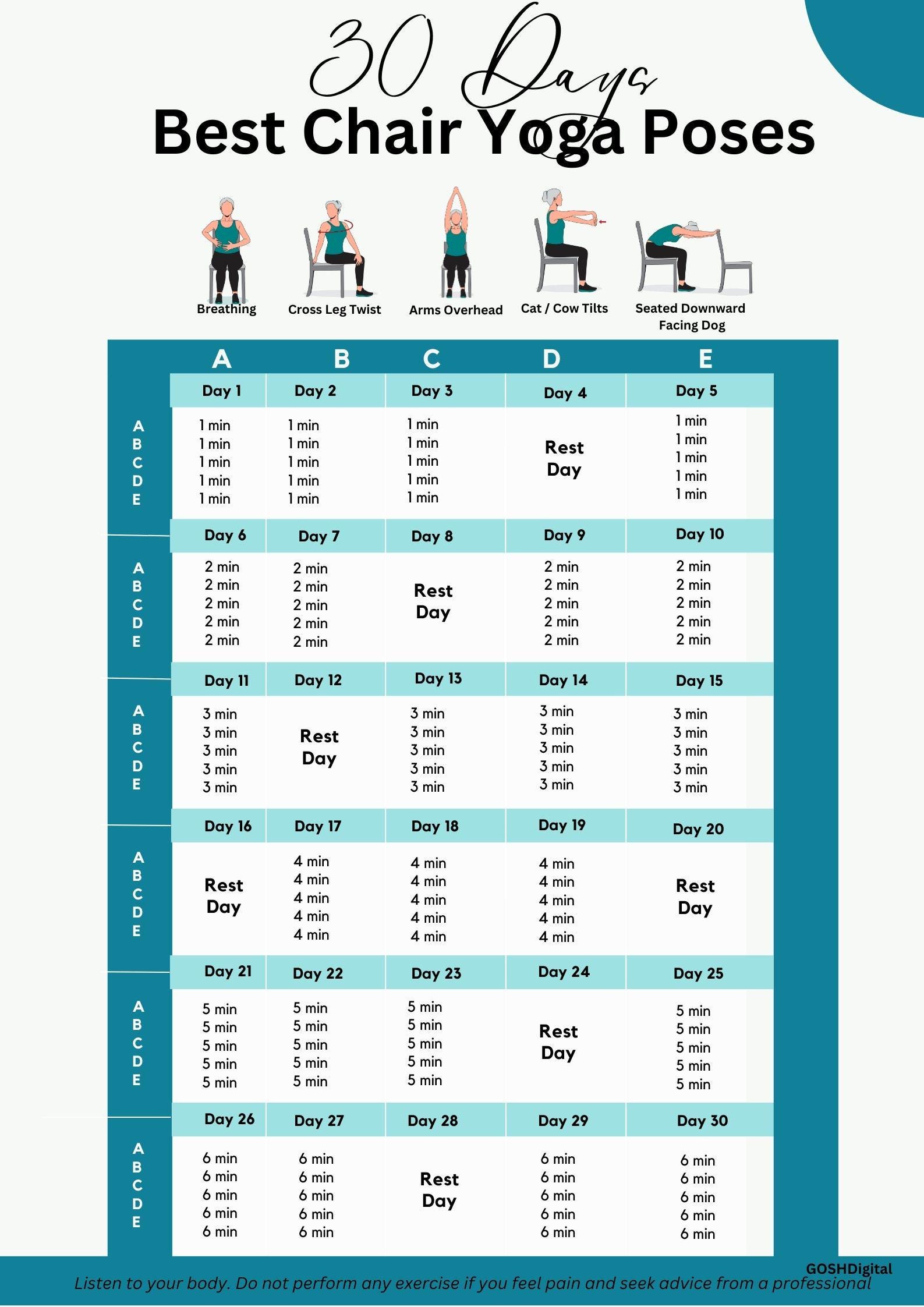 30 Chair Yoga Exercise in Our Guide for Seniors Wheelchair Users Home Balance Stability 30day ...