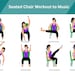 30 Dance Chair Workout Seated Stretches Exercise to Music Routine ...