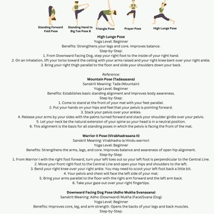 30 Day Standing Yoga Challenge Stretch Balance Printable Home Workout ...