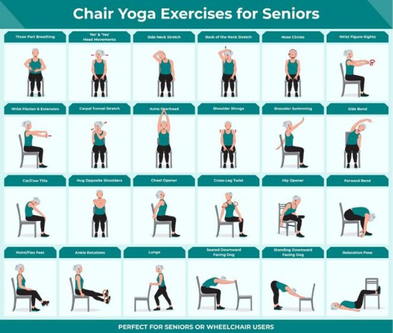 30 Day Chair Self Challenge 2 Yoga Workout Exercises for Seniors ...
