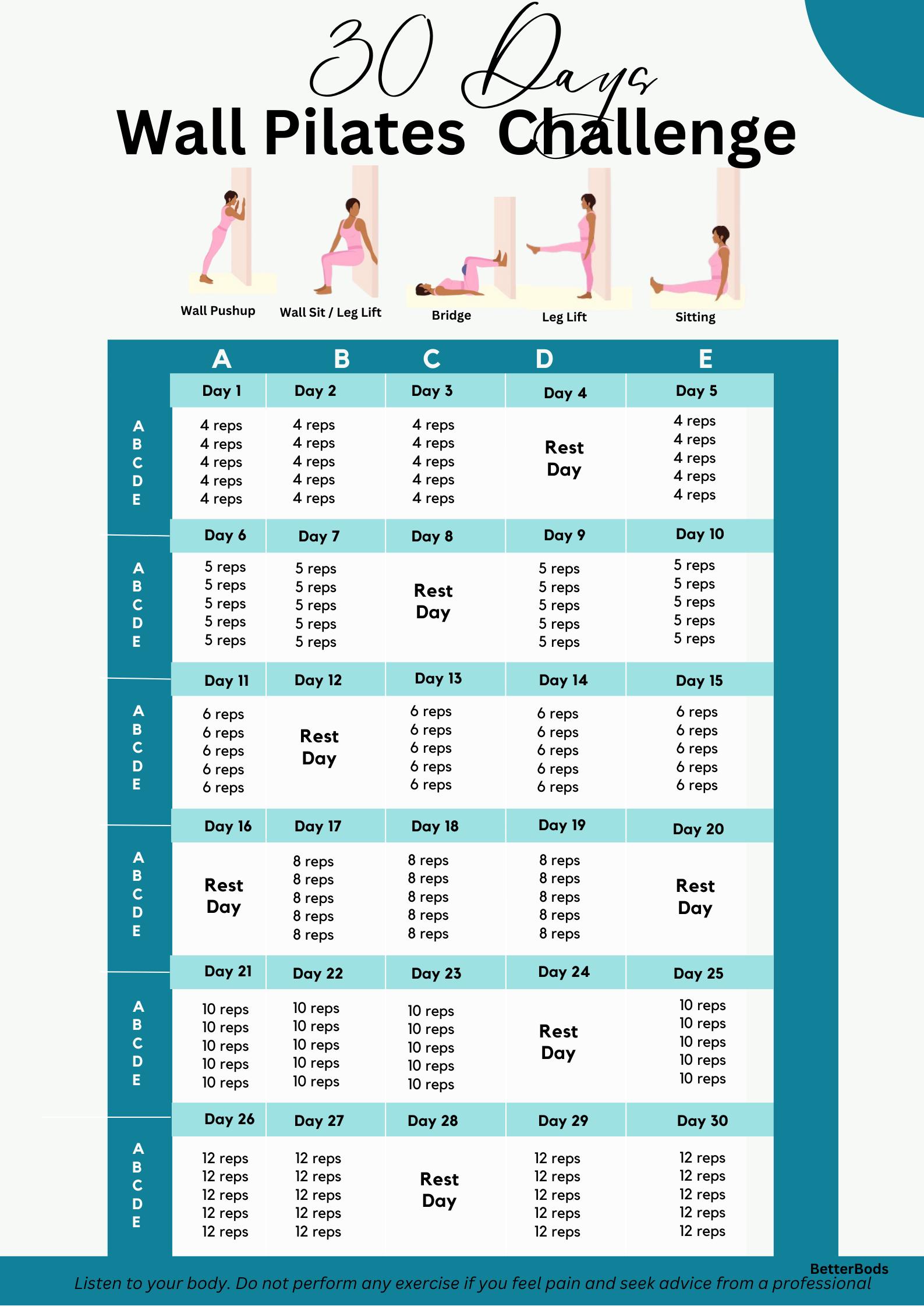 15 Wall Pilates No Equipment Yoga Exercises Stretches Music Workout ...