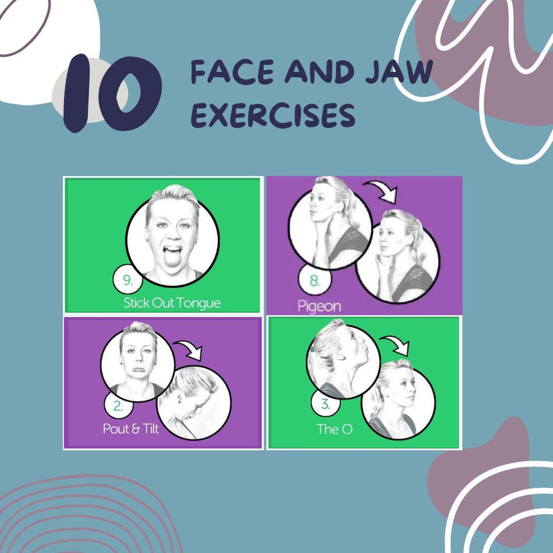 10 Face Yoga Double Chin Mewing Jaw Exercises Improve Your Appearance ...