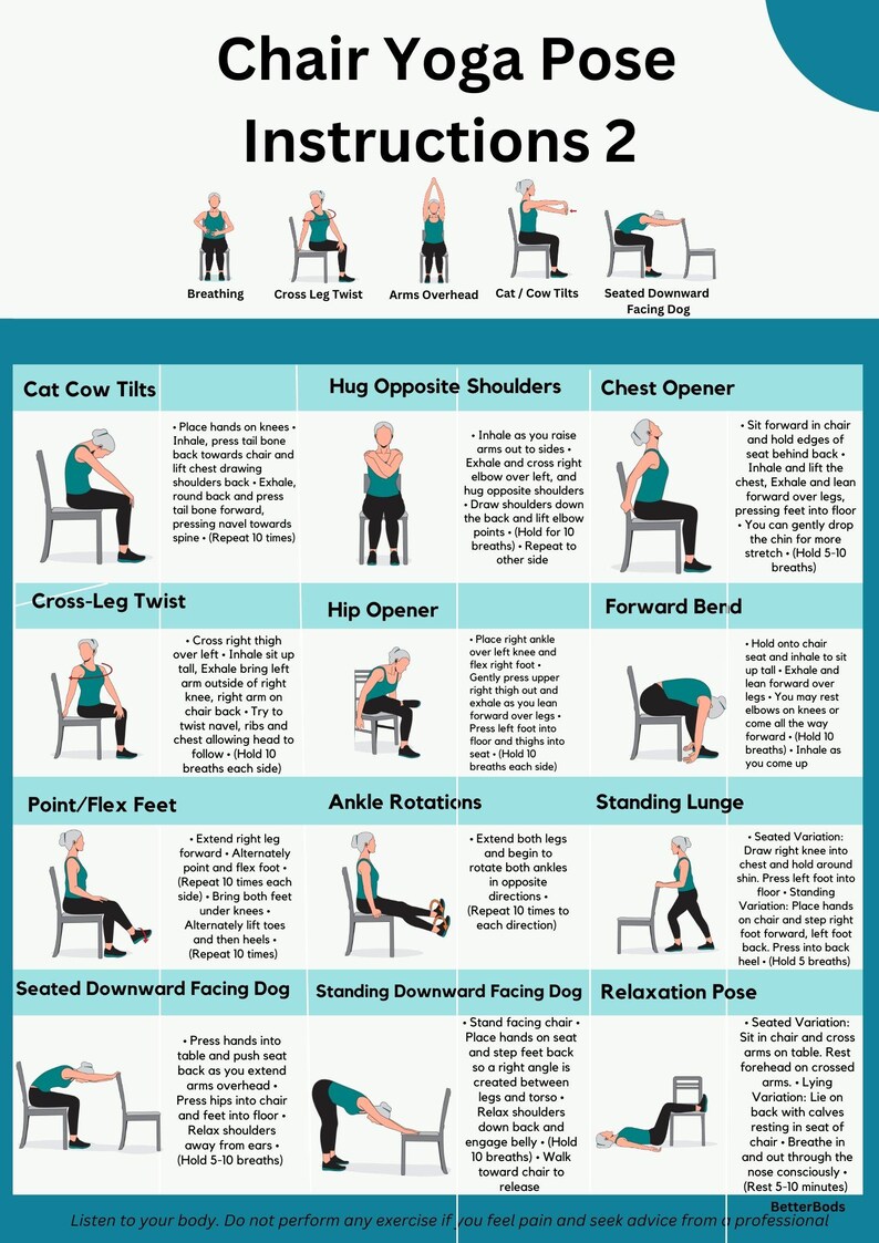 Athletic Yoga Poses Flash Cards Power Exercises for Sportspeople Strength Posture Printable ...