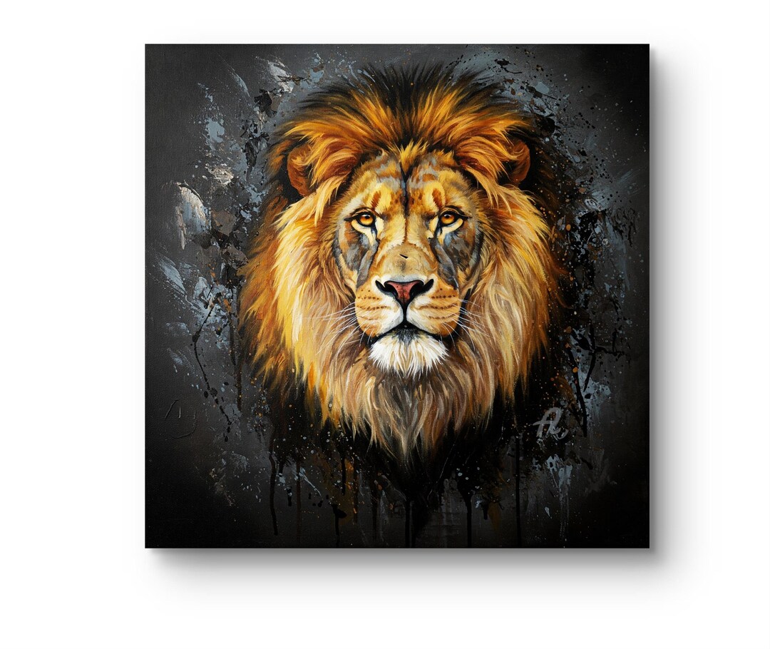 Lion Instant Download Art Print, Abstract Digital Art, Printable Art ...