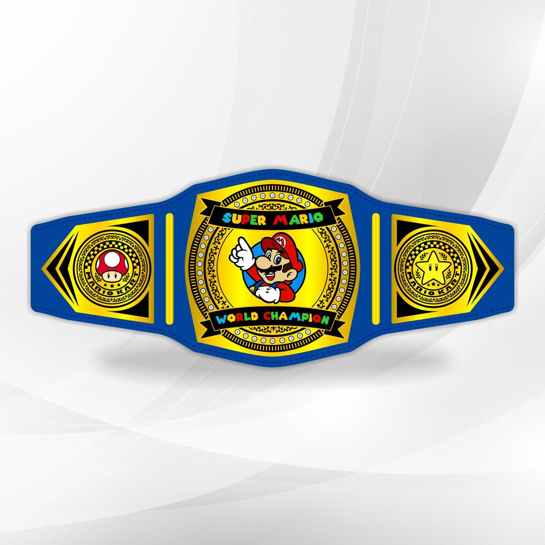 Super Mario Championship Belt With FREE T-SHIRT - Etsy