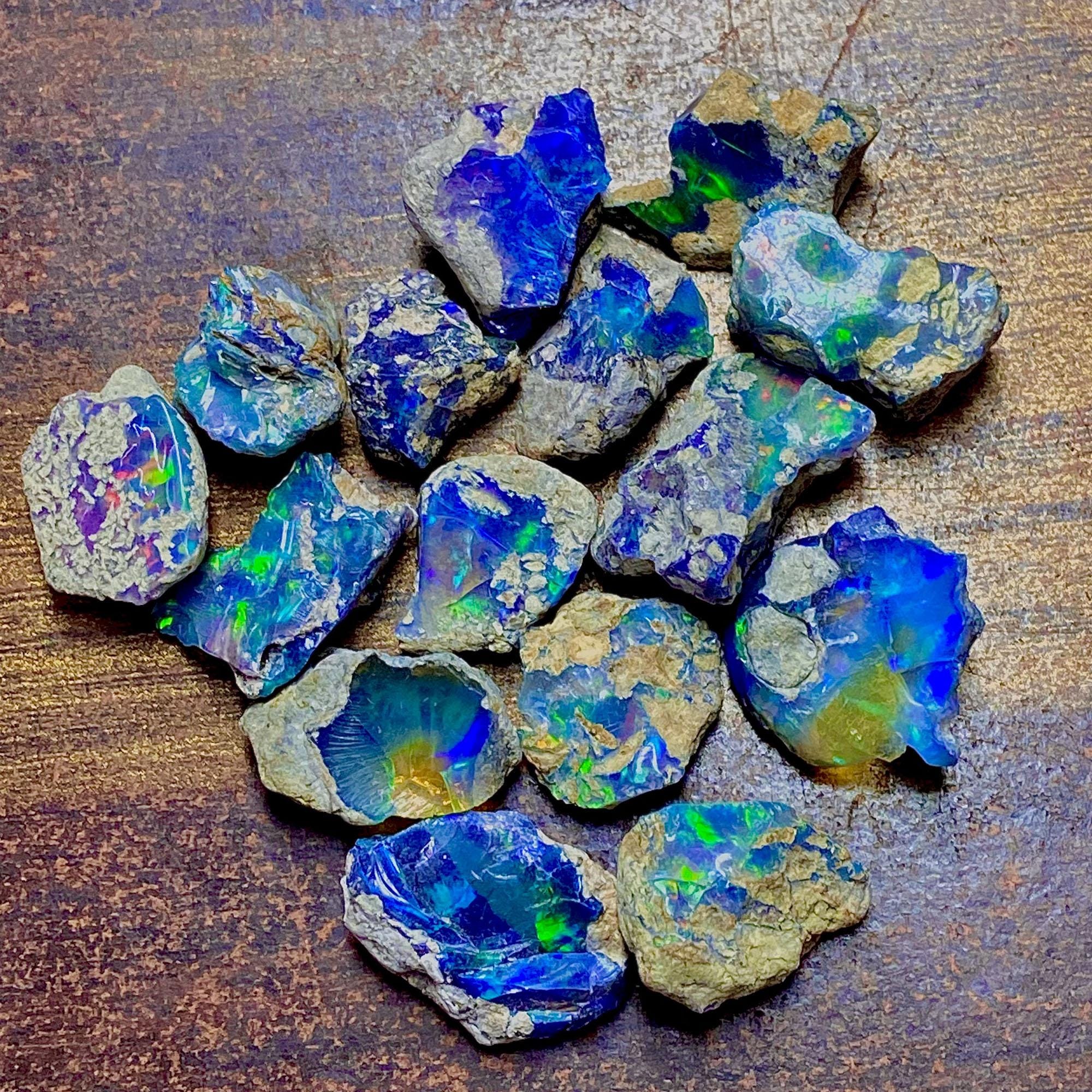 Opal, 10 Pcs Opal Rough Lot, Ethiopian Raw Opals, Natural Fire Opal ...