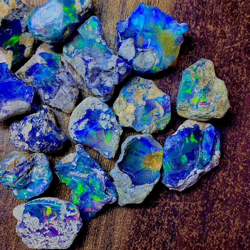 Opal, 10 Pcs Opal Rough Lot, Ethiopian Raw Opals, Natural Fire Opal ...