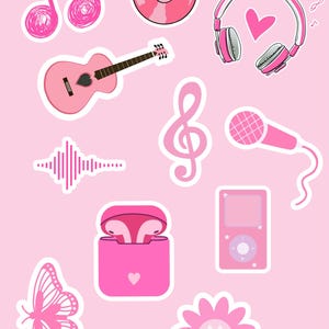 100 Pcs Pink Sticker Sheet - Etsy