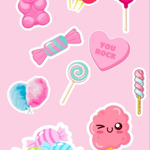 100 Pcs Pink Sticker Sheet - Etsy