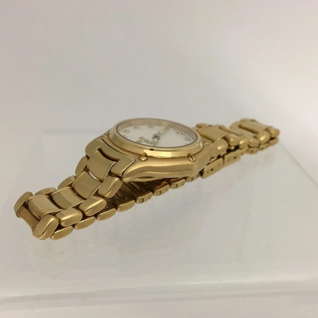 18k Yellow Solid Gold Ebel off White Dial Quartz Women's Watch - Etsy