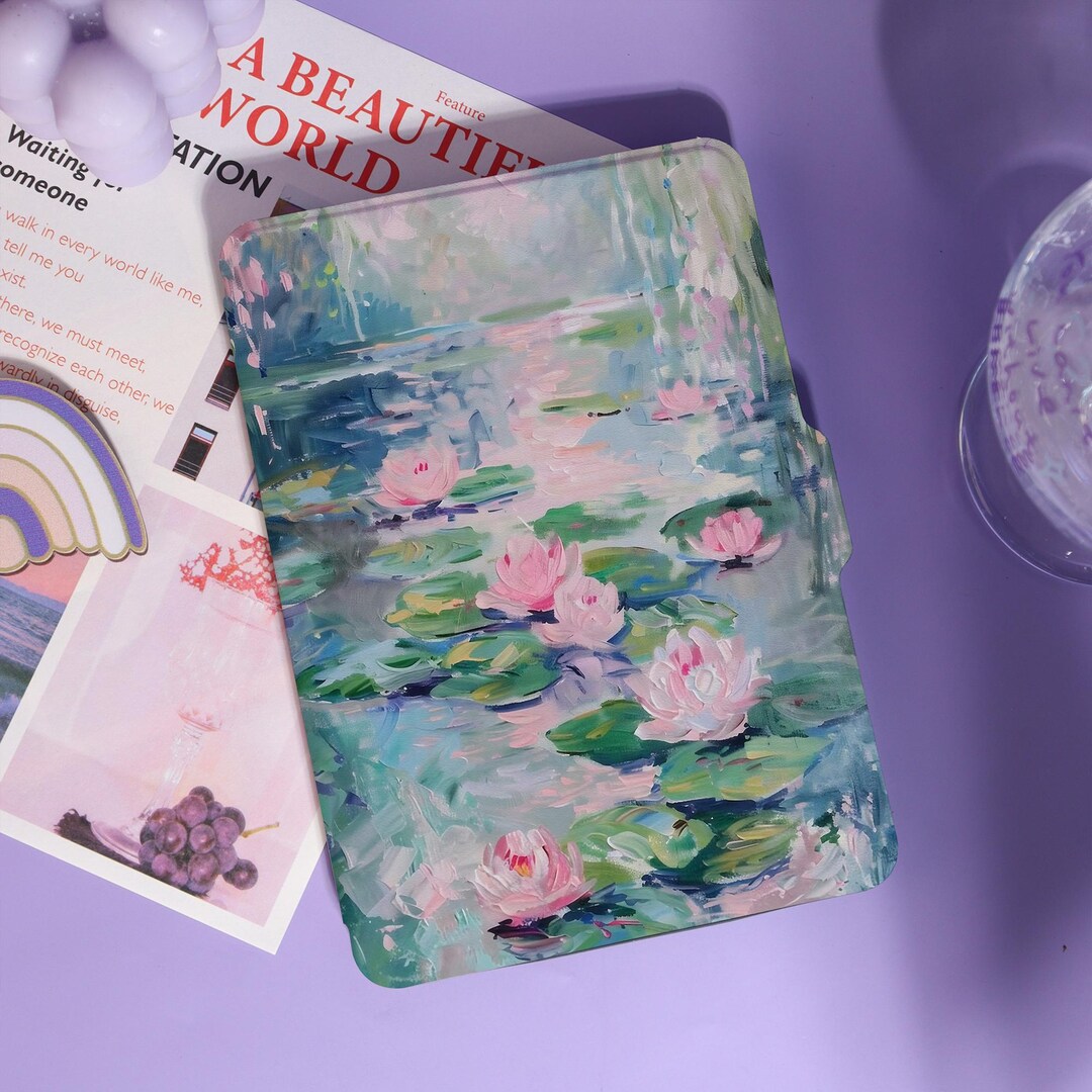 Monet's Water Lilies Oil Painting Kindle Case, All New Kindle ...