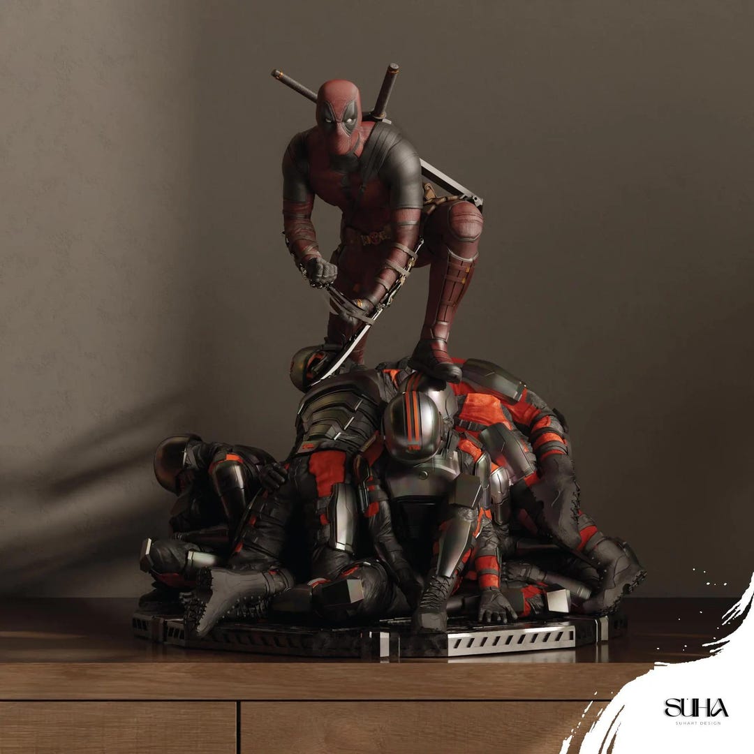 Deadpool STL File, Marvel Superhero, Stl, 3D Digital Printing STL File ...