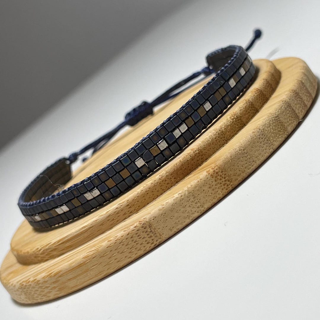 Custom Morse Code Bracelet: Miyuki Glass Beads, Secret Message Jewelry, Loss Memorial Keepsake ...