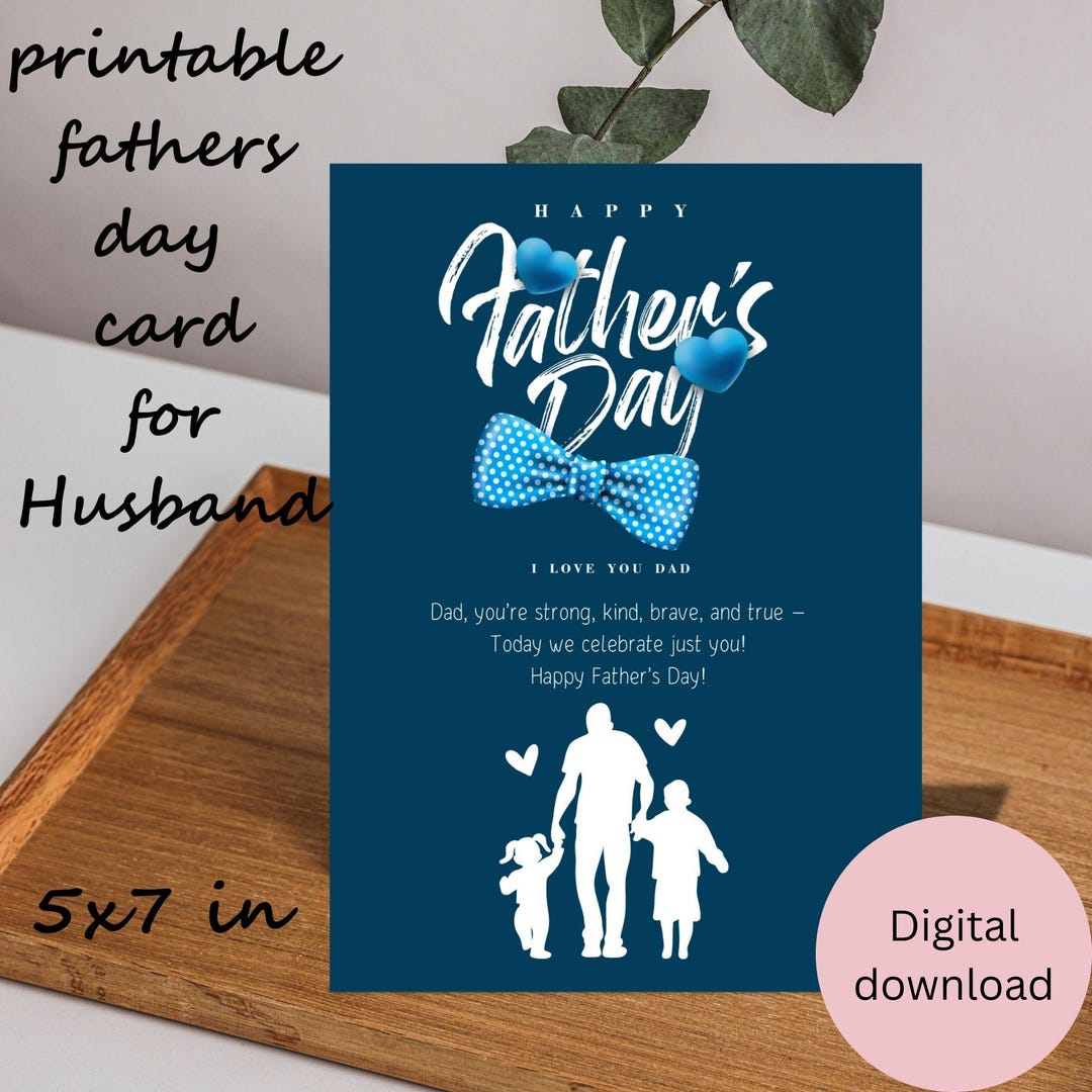 Editable Father's Day Card Template Canva Template Printable Father Day ...