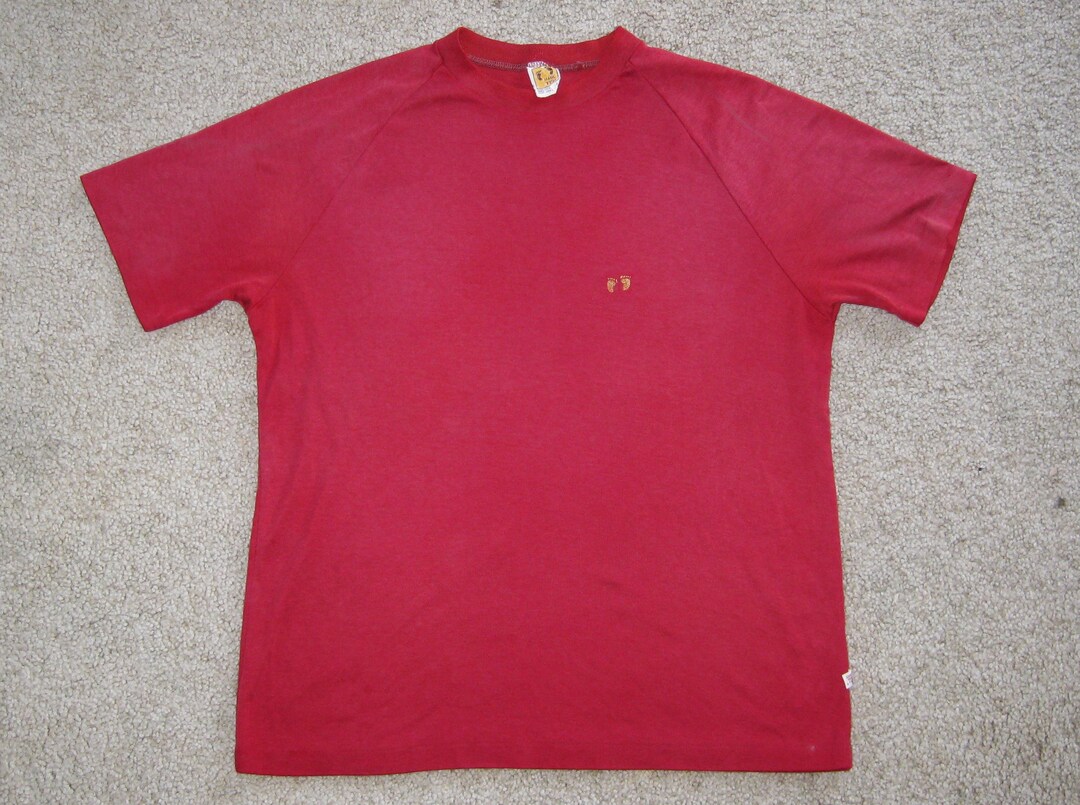 Vintage 70s HANG TEN Original Surfer Skater Burgundy Red Shirt Size ...