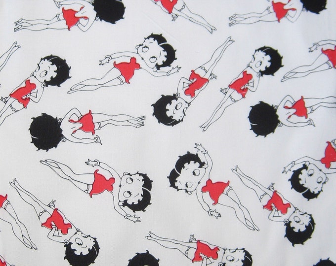 Vintage Cotton BETTY BOOP Novelty Fabric Material Remnant 1 Yard - Etsy