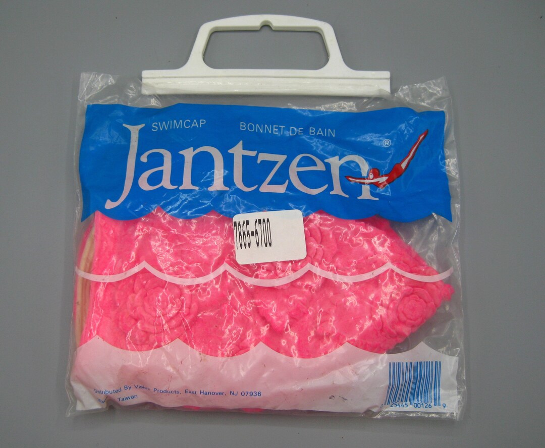 Vintage Jantzen Hot Pink Rubber Roses Bathing Beauty Swim Cap Hat - Etsy