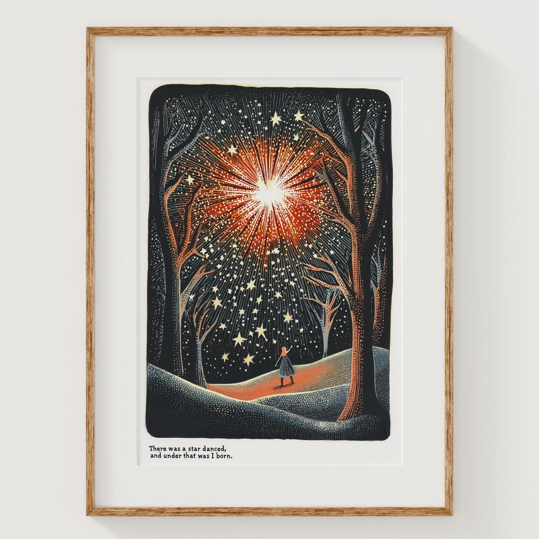 Beatrice Quote Print: Mid-century Modern Shakespeare Art (digital ...